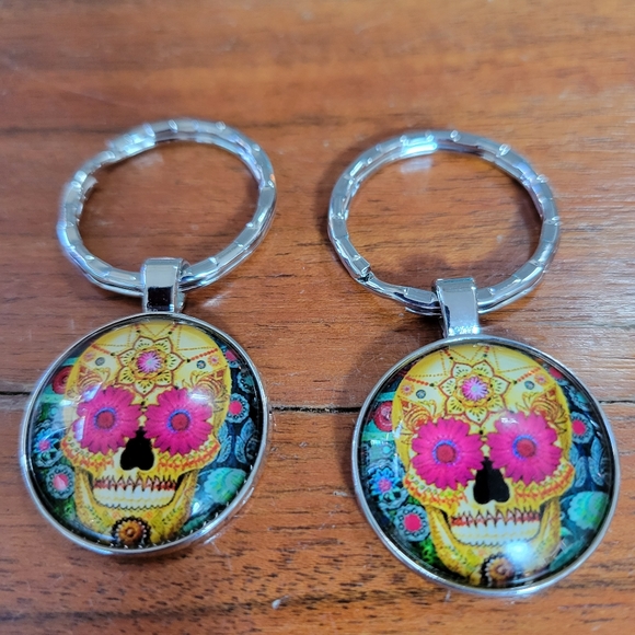Accessories | New Sugar Skull Day Of Dead Keychain | Poshmark